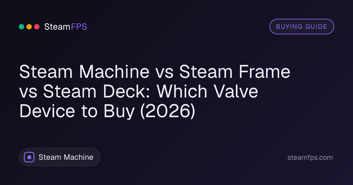 Steam Machine vs Steam Frame vs Steam Deck: Which Valve Device to Buy ...